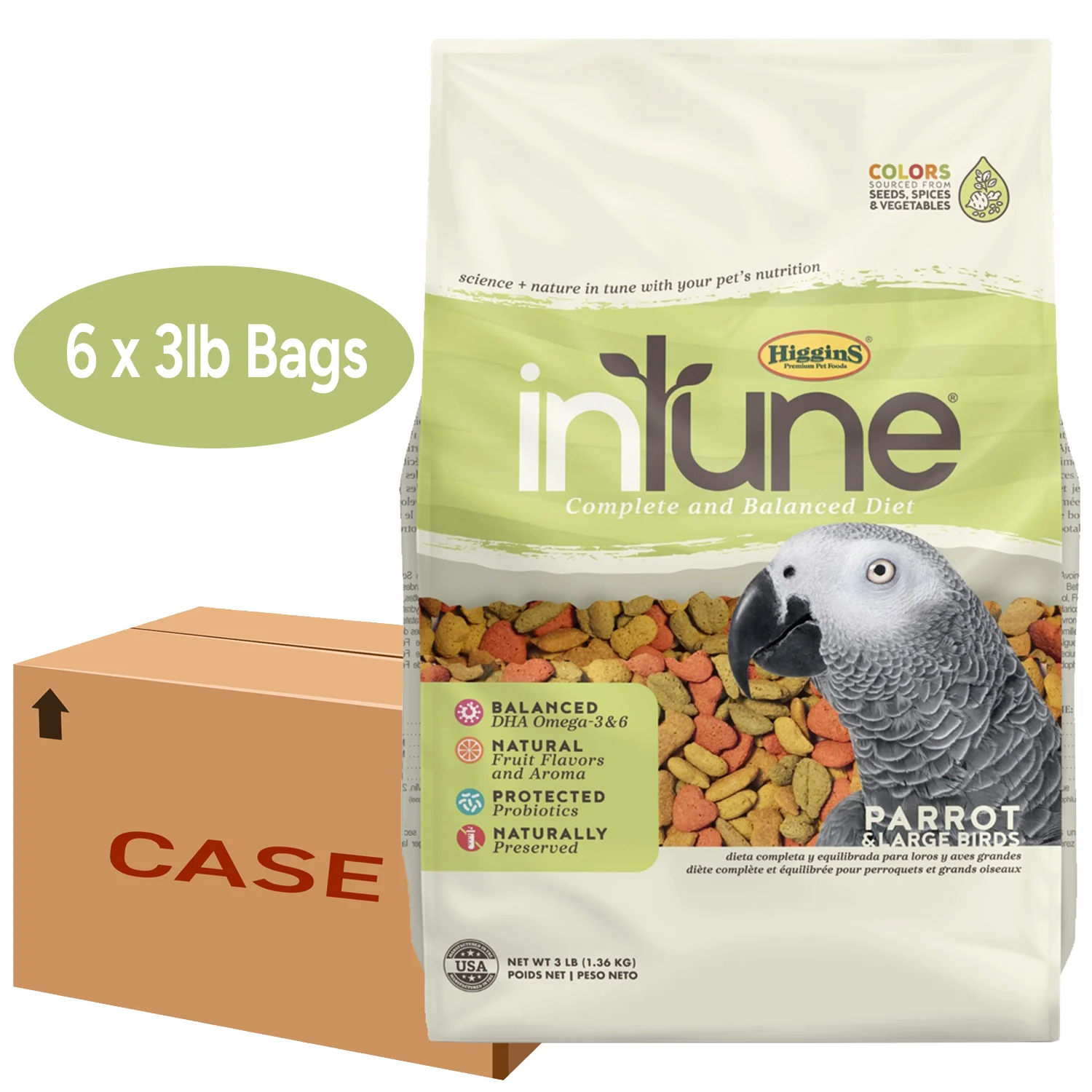 Multi-Bag Bundle - Higgins InTune Parrot Pellet 3lb x 6 – Exotic Wings ...