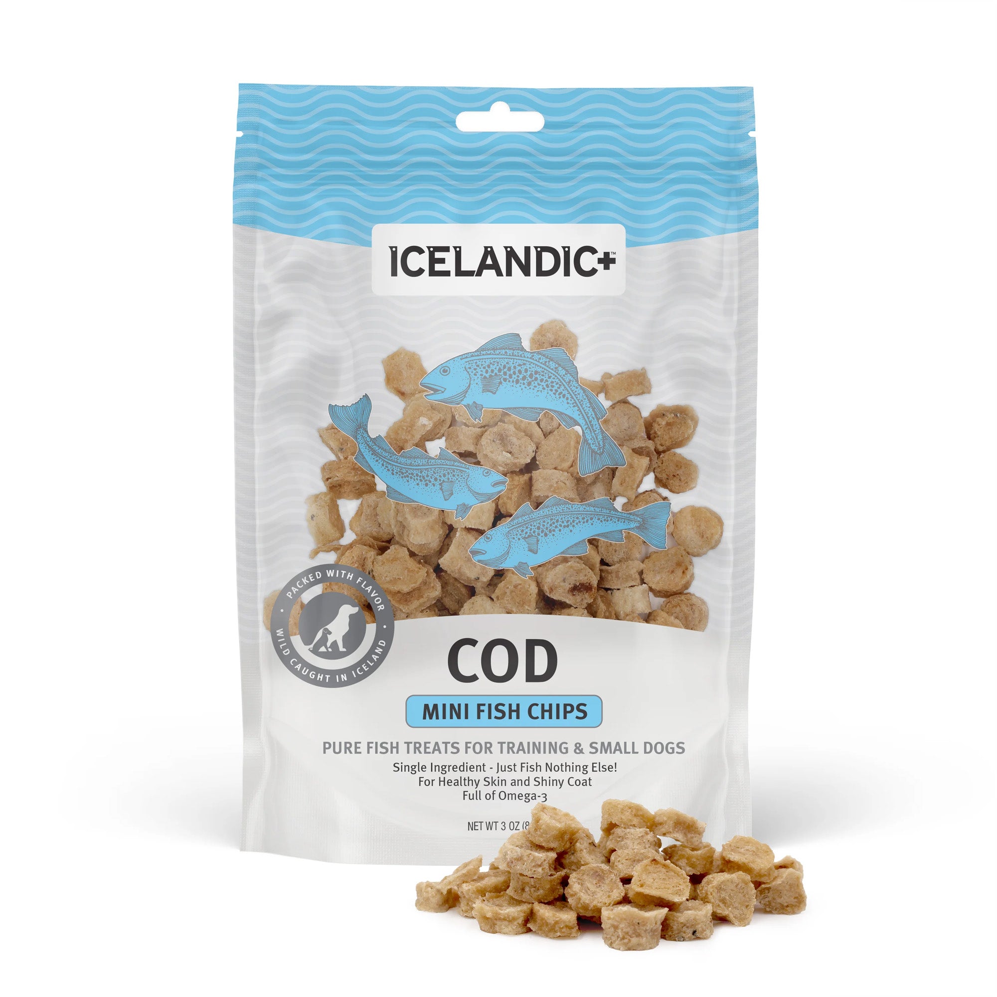 Icelandic+ Mini Cod Fish Chip Treats 3oz – Exotic Wings & Pet Things Inc