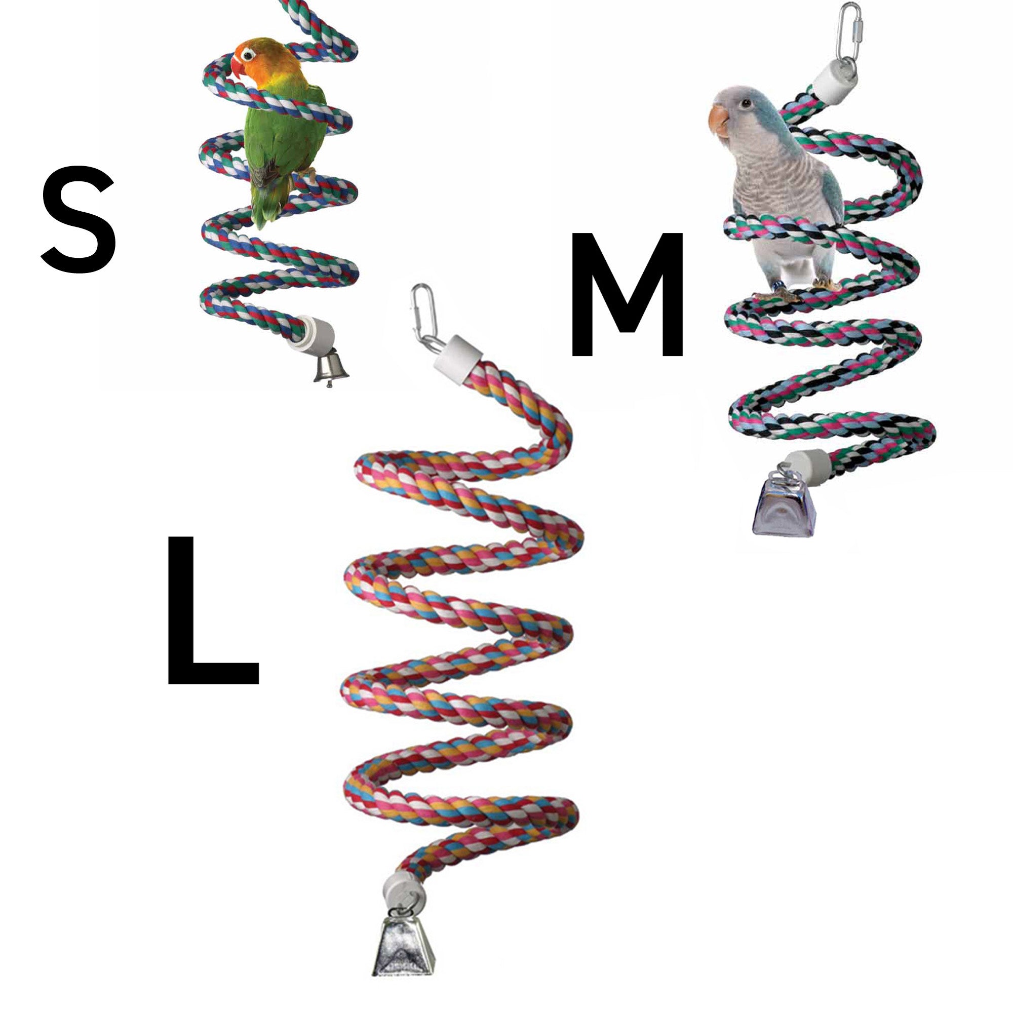 Super Bird Creations Cotton Parrot Bungee with Bell Swing – Exotic ...