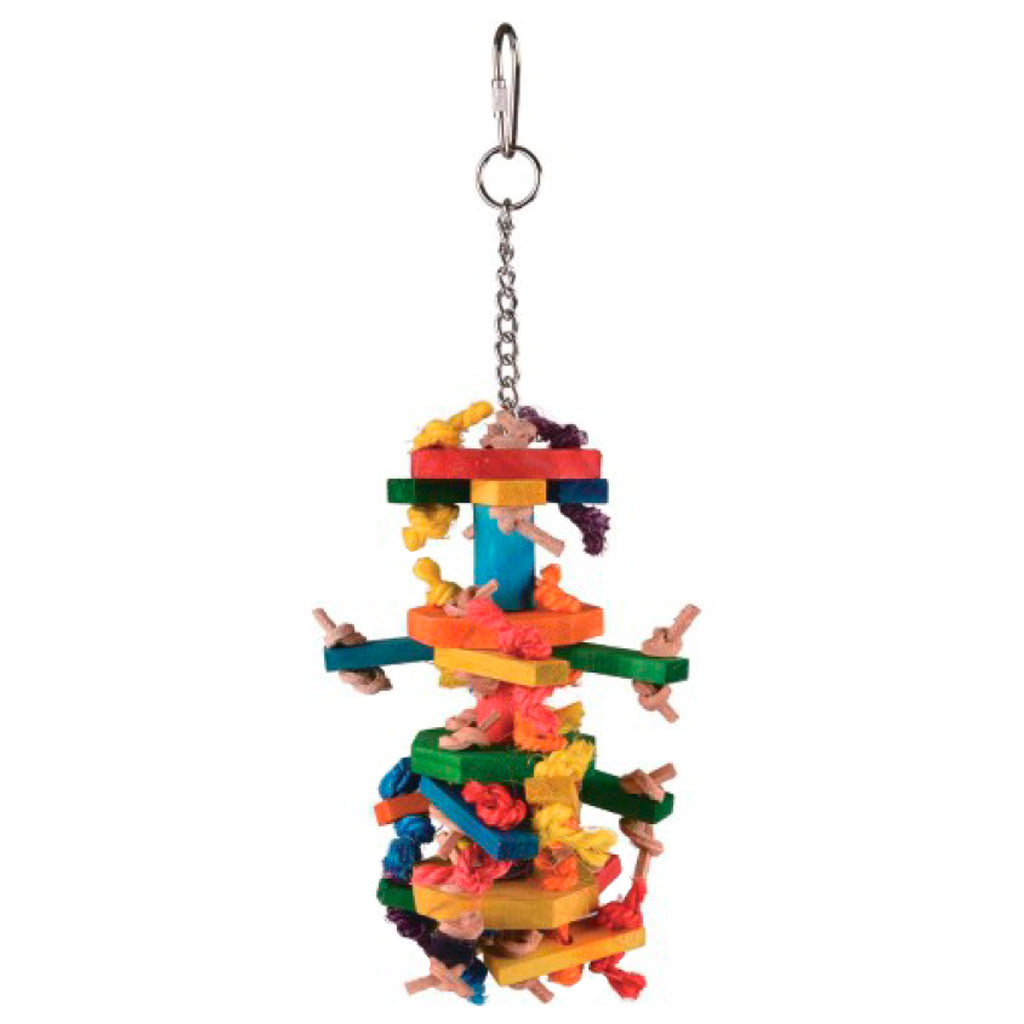 Tiv's Toys Knots n Blocks Chew Preening Toy – Exotic Wings & Pet Things Inc