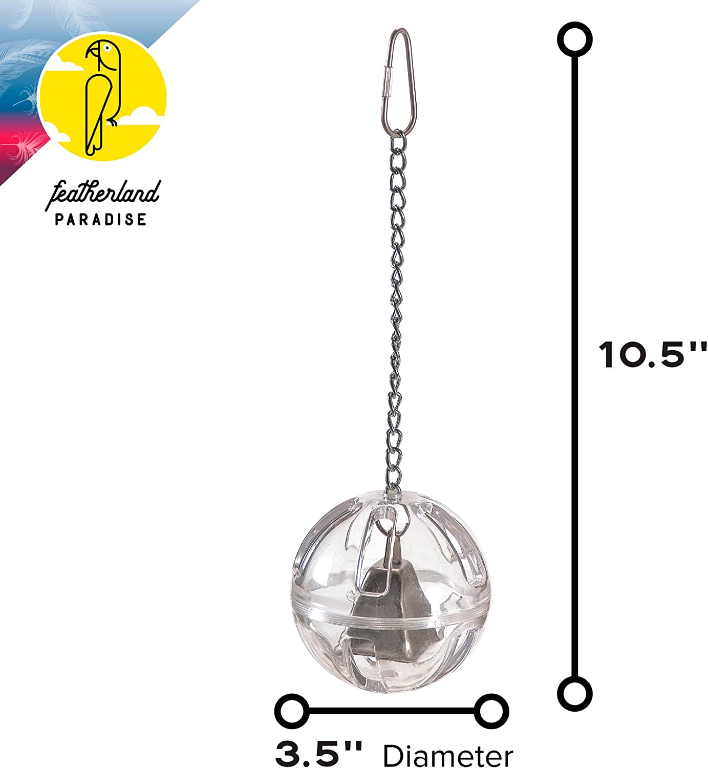 Featherland Paradise Party Ball and Bell Creative Foraging System Large ...