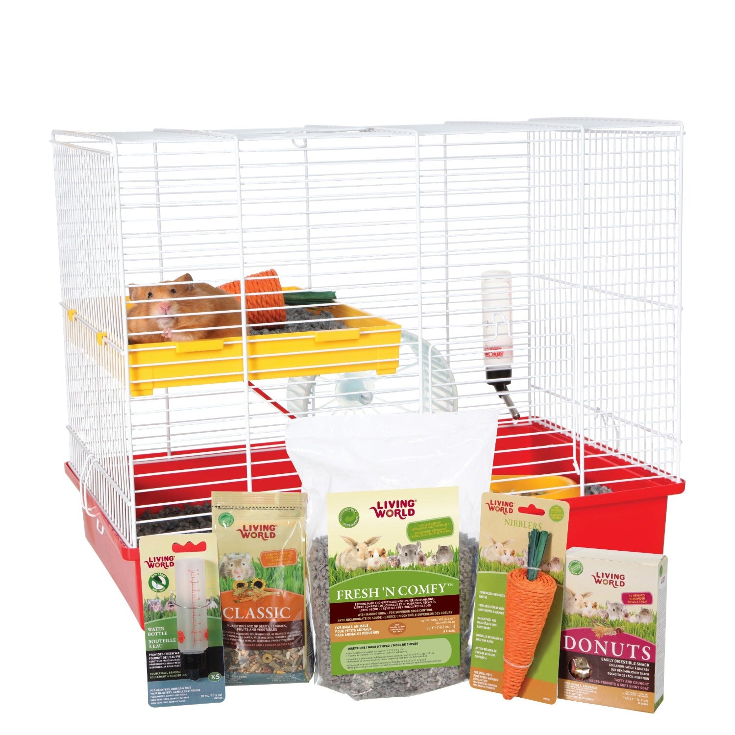Living World Deluxe Hamster/Mouse/Gerbil Complete Starter Kit – Exotic ...