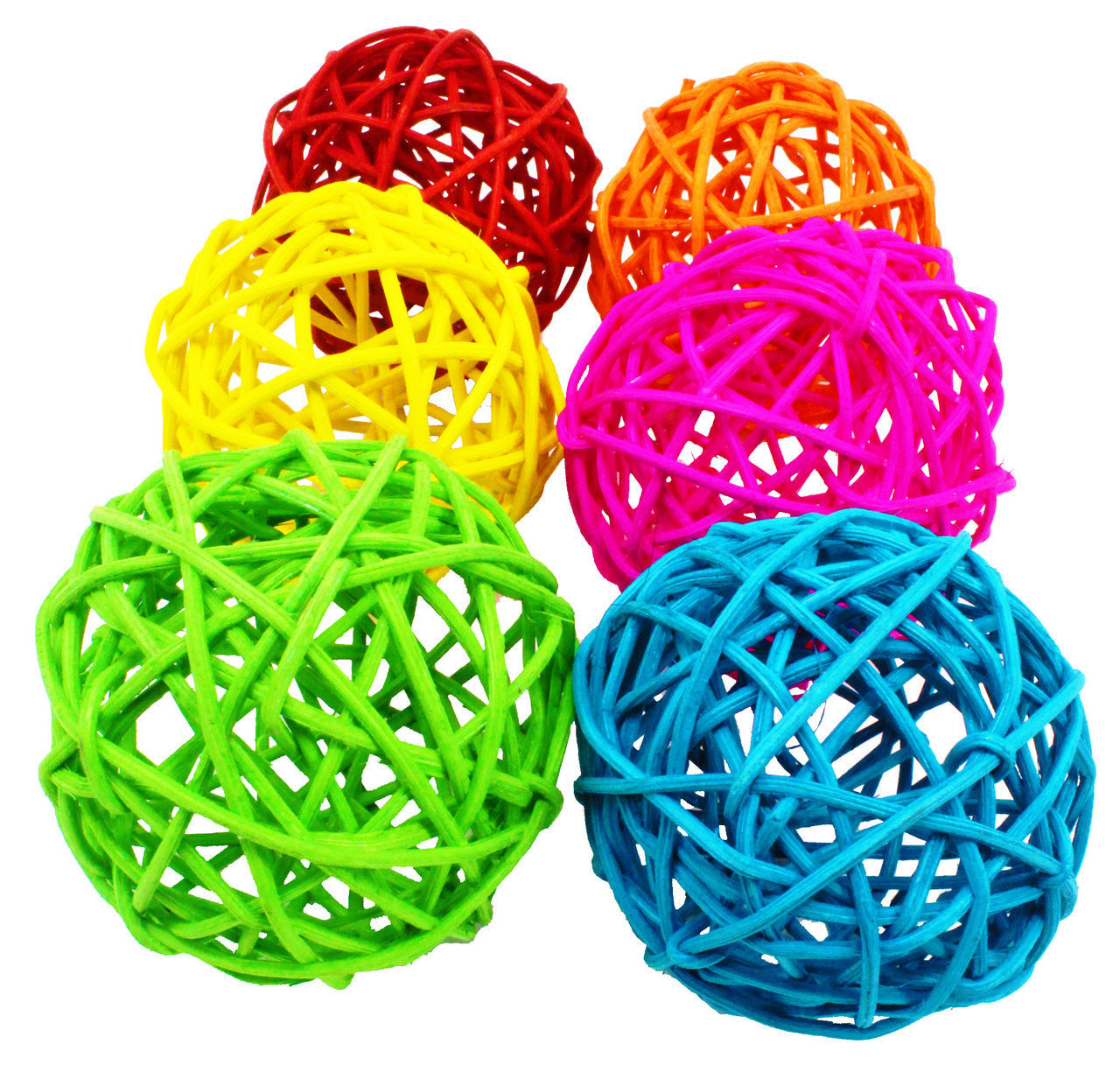 A&E Cage Co. Bird Toy Assorted Jumbo Munch Balls - 3" Approx. - Case o ...