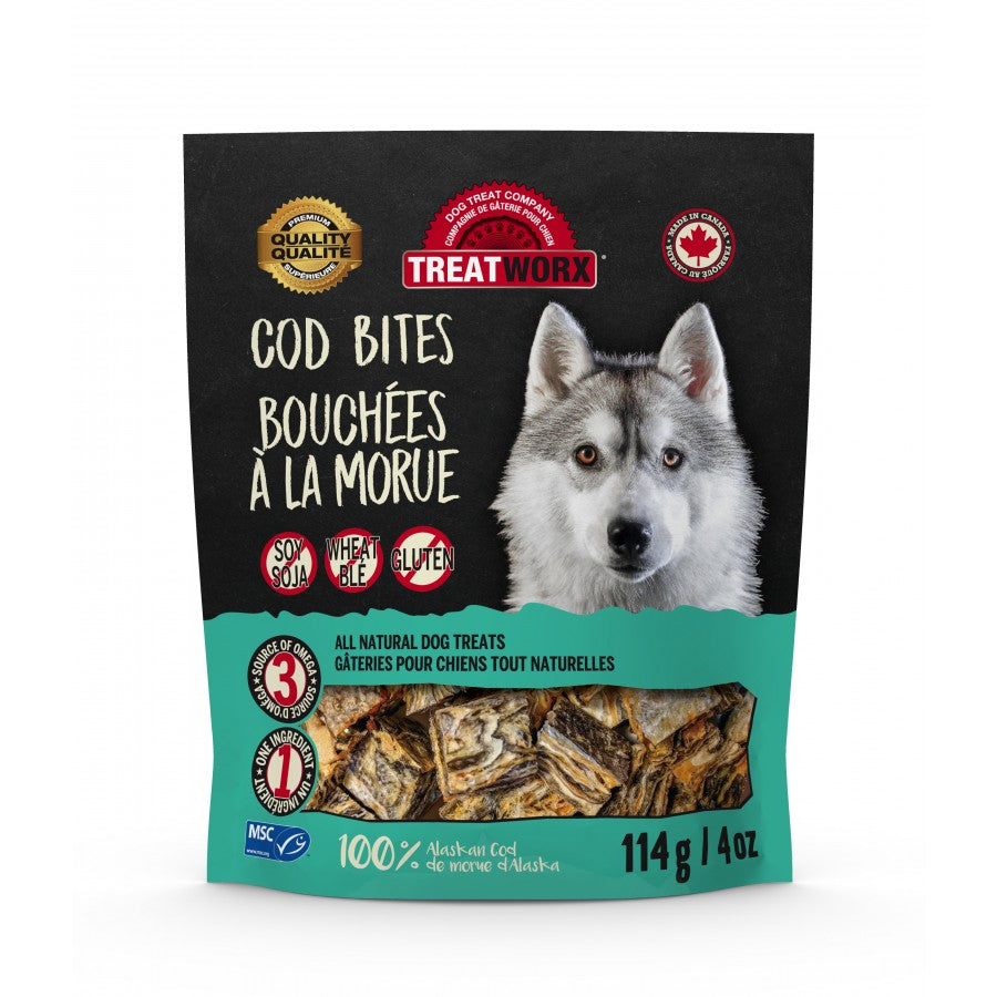 Treatworx Cod Bites Dog Chews – Exotic Wings & Pet Things Inc