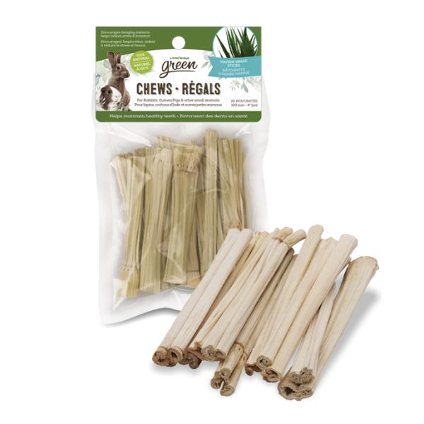 Living World Small Pet Chews - Napier Grass Sticks - 20 pieces